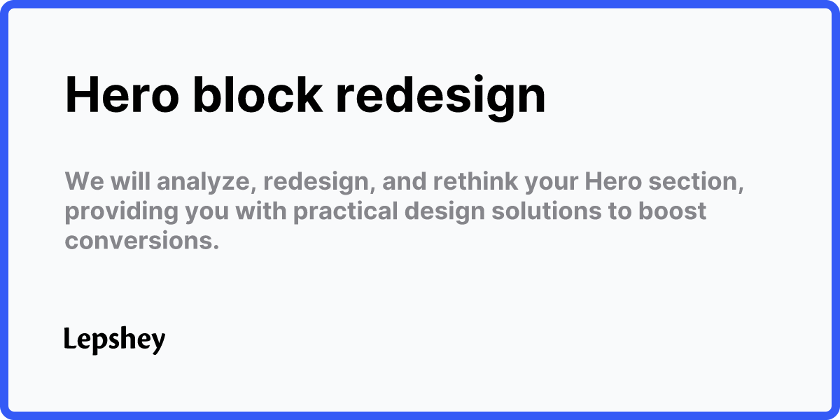 Hero block redesign